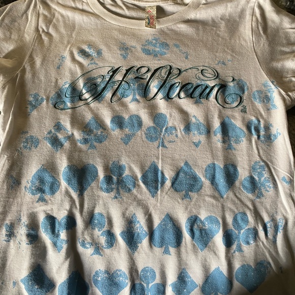 Alstyle | Tops | Y2k White Card Pattern Tshirt | Poshmark